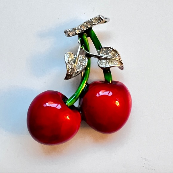 Vintage | Jewelry | Vintage Cherry Pin | Poshmark